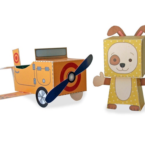 Paper Toy Rabbit and Car Play Set Instant Download - Etsy