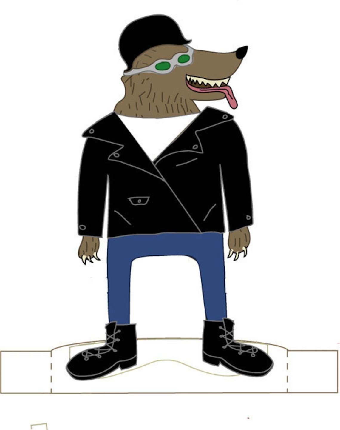 Big Bad Wolf Paper Doll Wolf Paper Doll Fairy Tale Doll Instant ...