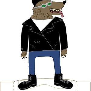 Big Bad Wolf Paper Doll Wolf Paper Doll Fairy Tale Doll Instant ...