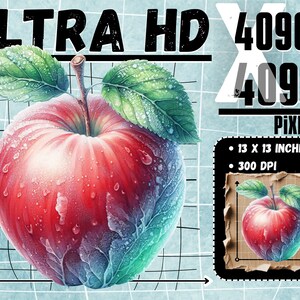 11 Frozen Fruit Clipart Bundle | Apple Collection - Realistic ...
