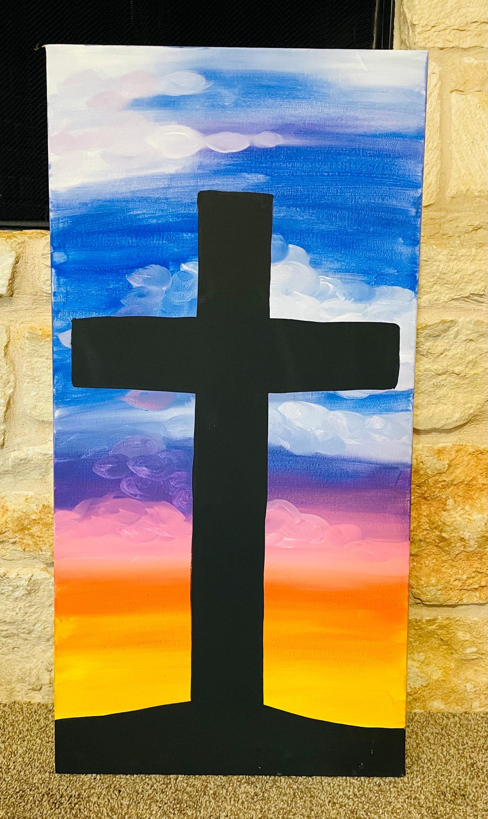 The Cross Acrylic Painting - Etsy