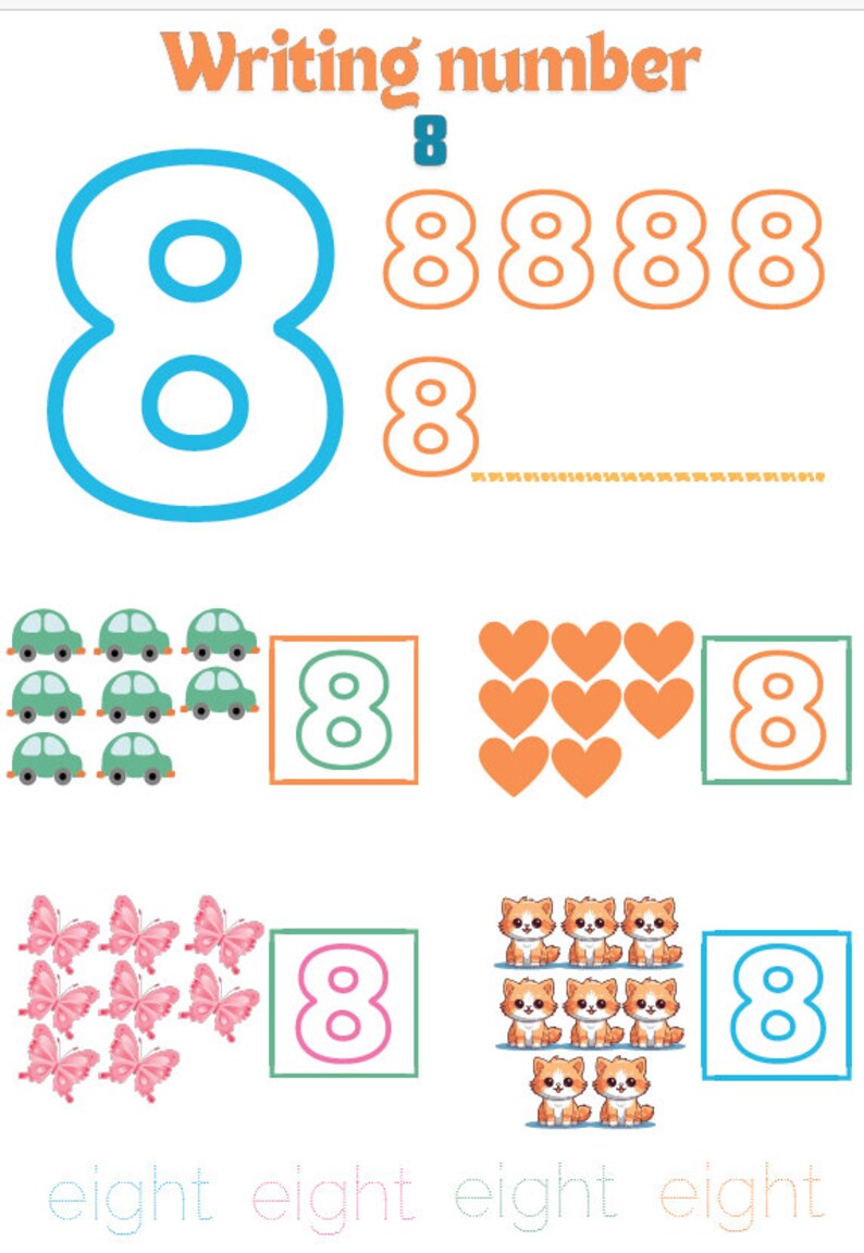 Printable Number Worksheets Bundle - Learn to Count & Write 1-10 ...