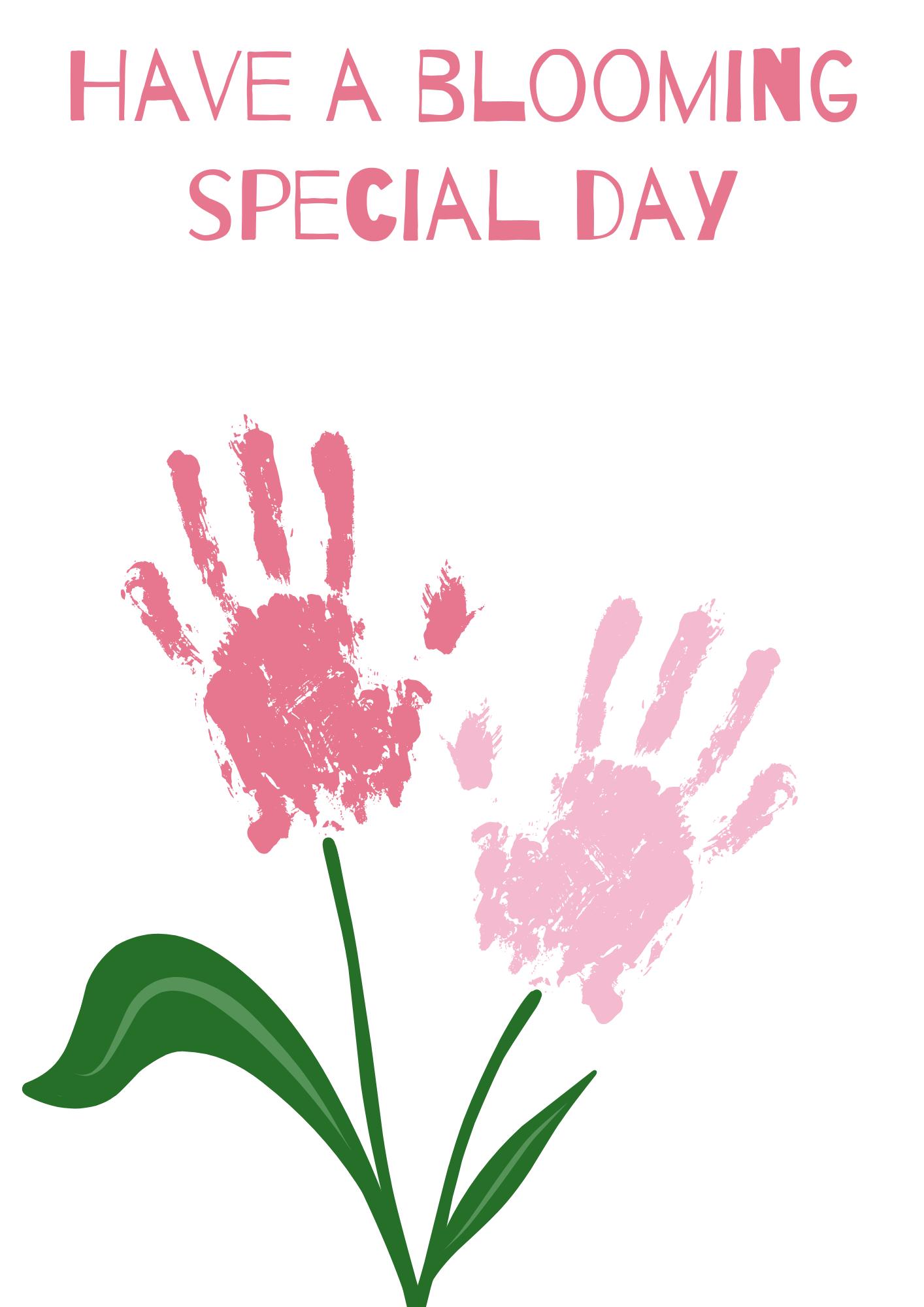 Handprint Art - Kid’s Handprint Keepsake - Unique Handprint Gift - A4 ...