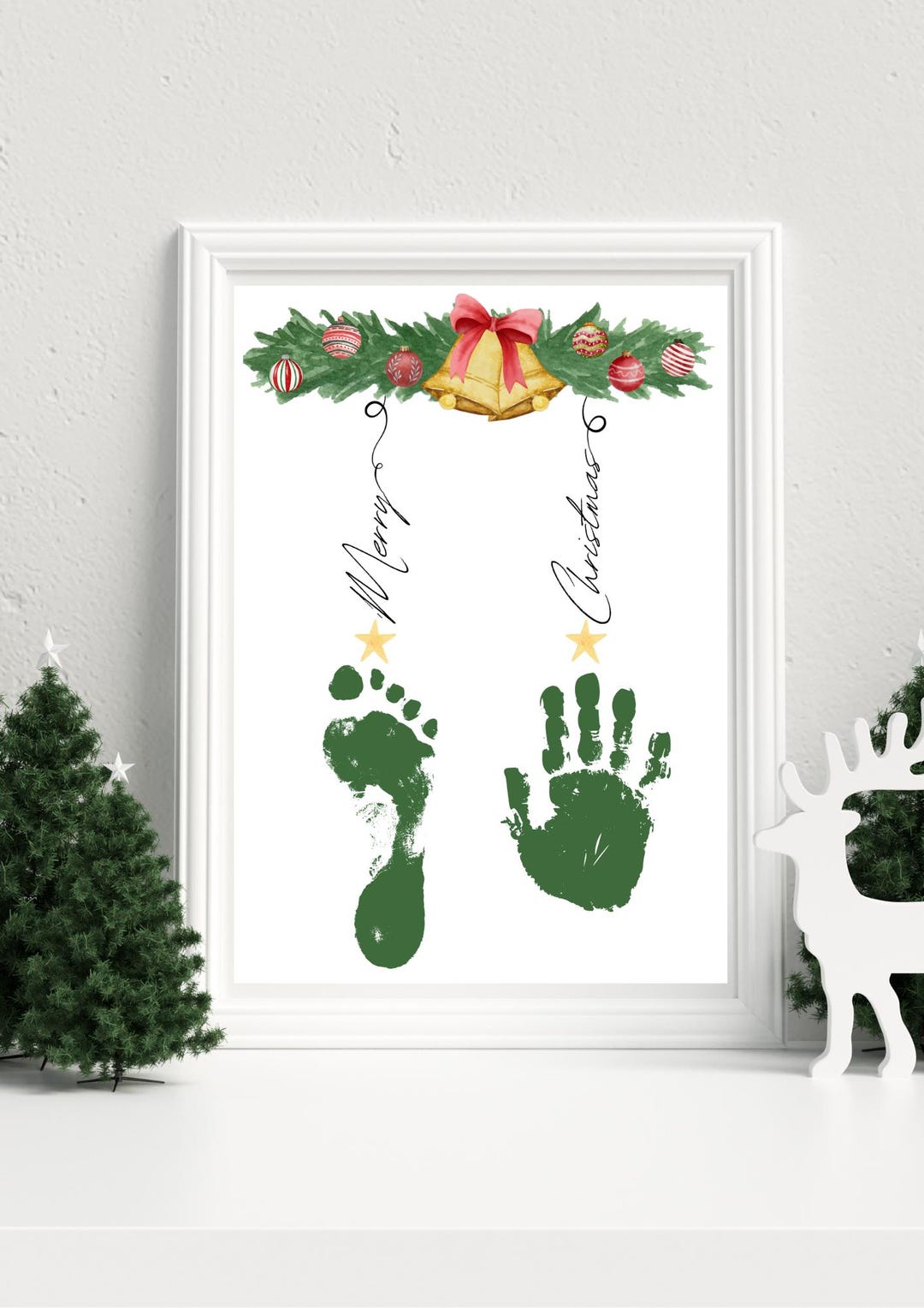 Christmas Craft | Christmas Handprint and Footprint Art Printable | DIY ...
