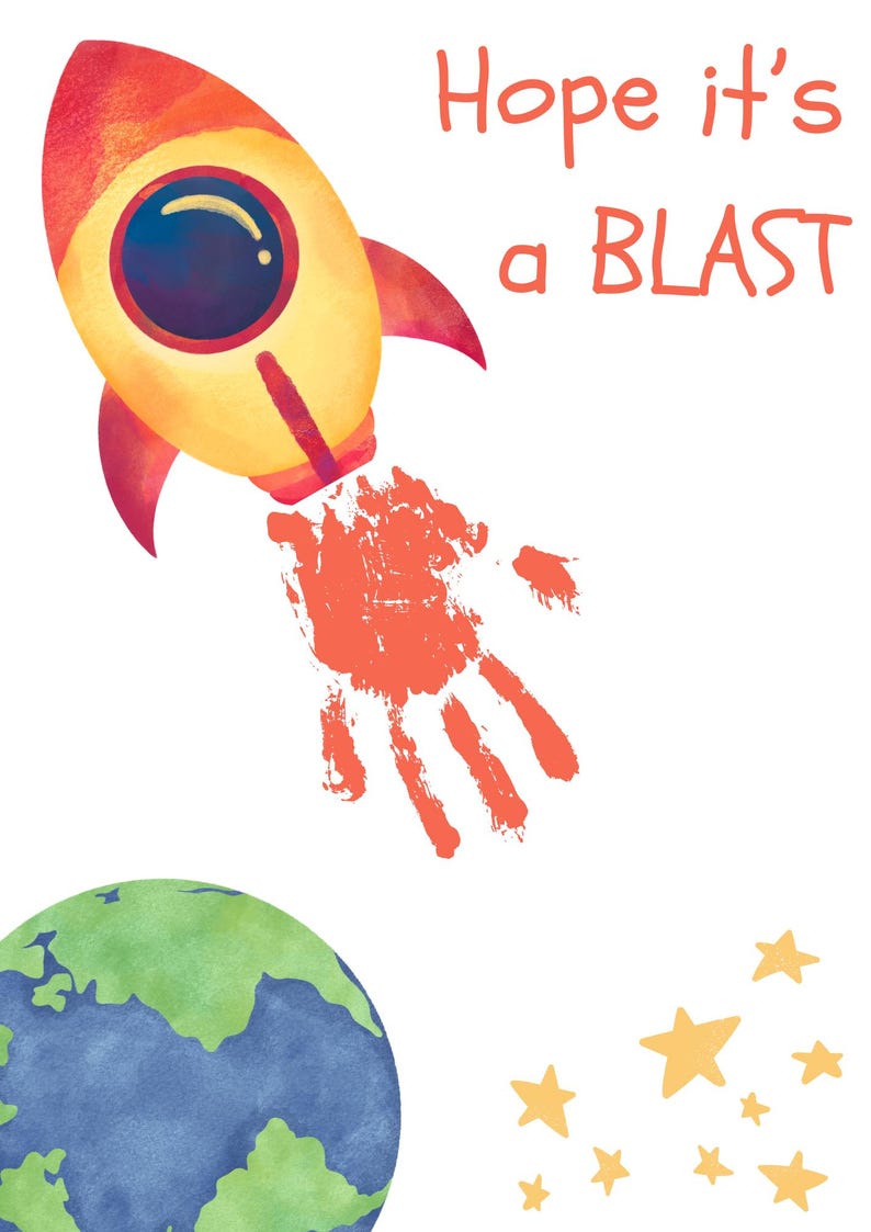 Handprint Art - Kid’s Handprint Keepsake - Unique Handprint Gift - A4 ...