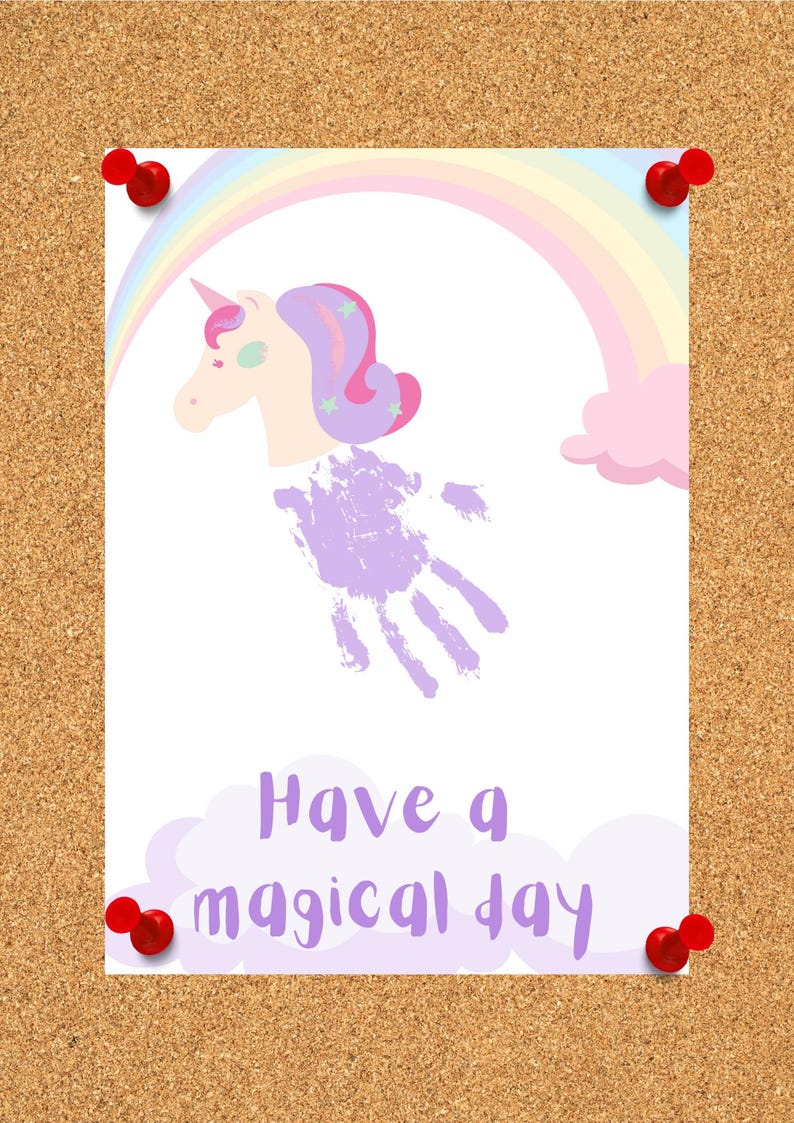 Handprint Art - Kid’s Handprint Keepsake - Unique Handprint Gift - A4 ...