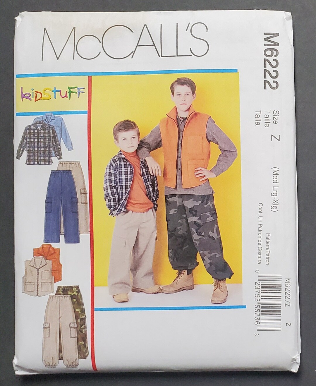Uncut Mccalls 6222: Children's and Boys' Shirt, Vest, Pants - Etsy