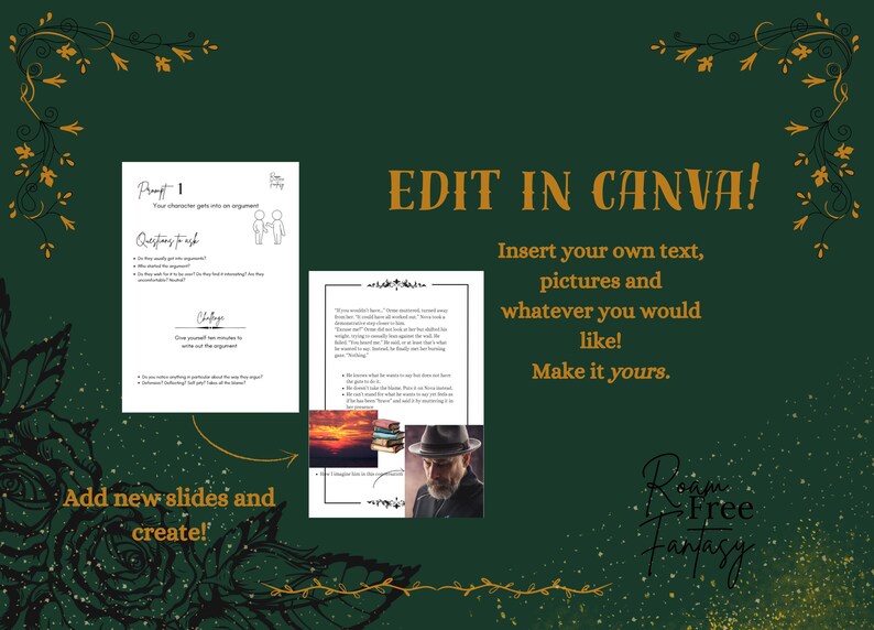 Get to Know Your Characters Printable Writing Template With Challenges ...