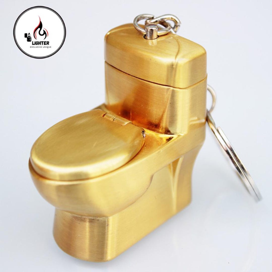 Mini Portable Toilet Lighter Retro Metal Grinding Wheel Lighter Open ...