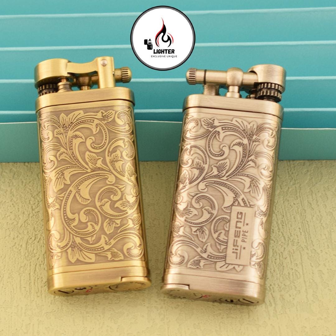 Elegant Vintage Flint Kerosene Lighter Classic Tang Grass Lighter Retro ...