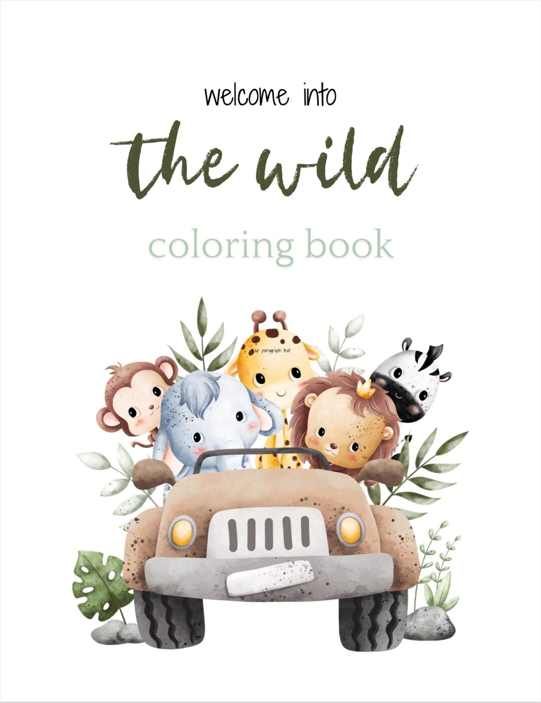 Welcome Into the Wild- Coloring Book - Etsy