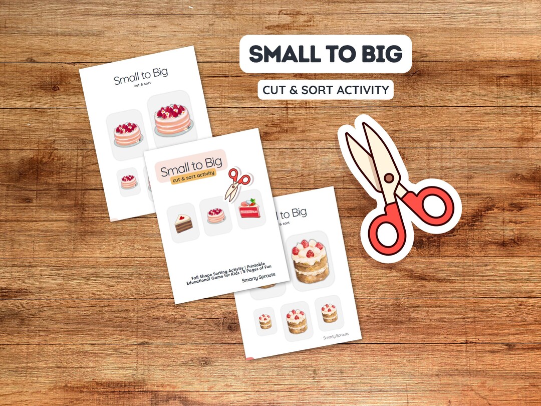 Cakes Shape Sorting Activity for Kids Printable Unit Study Early ...