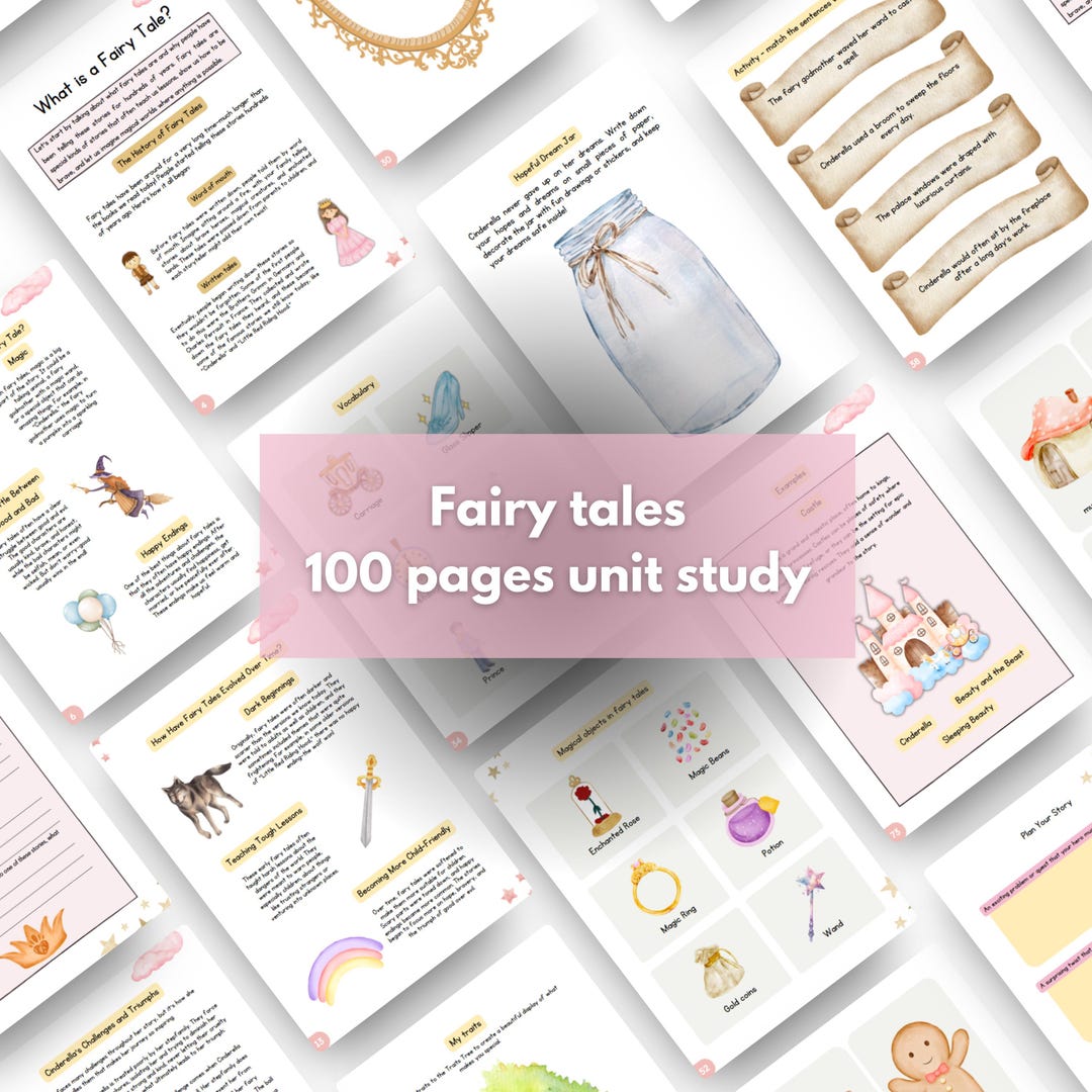 100+ Page Fairy Tale Unit Study | Printable Homeschool Curriculum ...