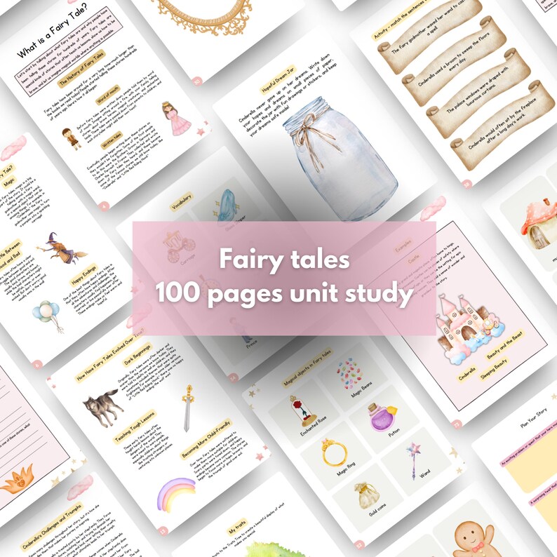 100+ Page Fairy Tale Unit Study | Printable Homeschool Curriculum ...