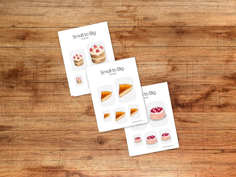 Cakes Shape Sorting Activity for Kids Printable Unit Study Early ...