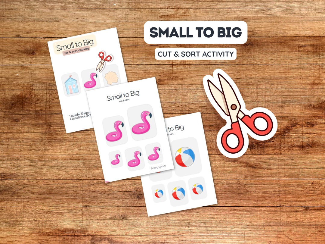 Seaside Shape Sorting Activity for Kids Printable Unit Study Early ...