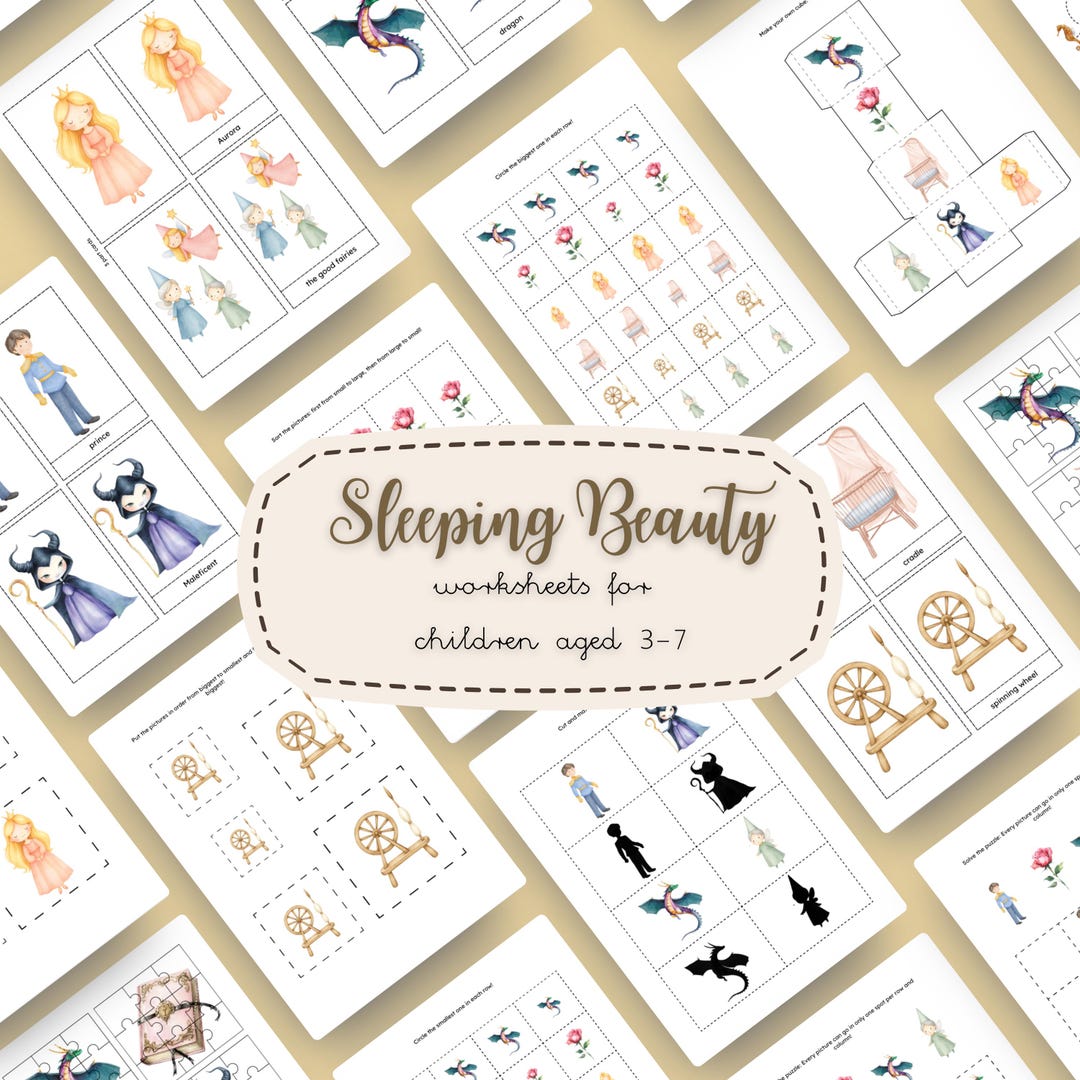 Sleeping Beauty Printable Activity Pack – Fairy Tale Worksheets for ...
