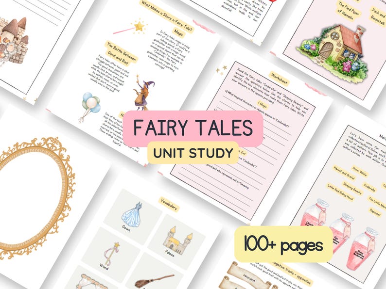 100+ Page Fairy Tale Unit Study | Printable Homeschool Curriculum ...
