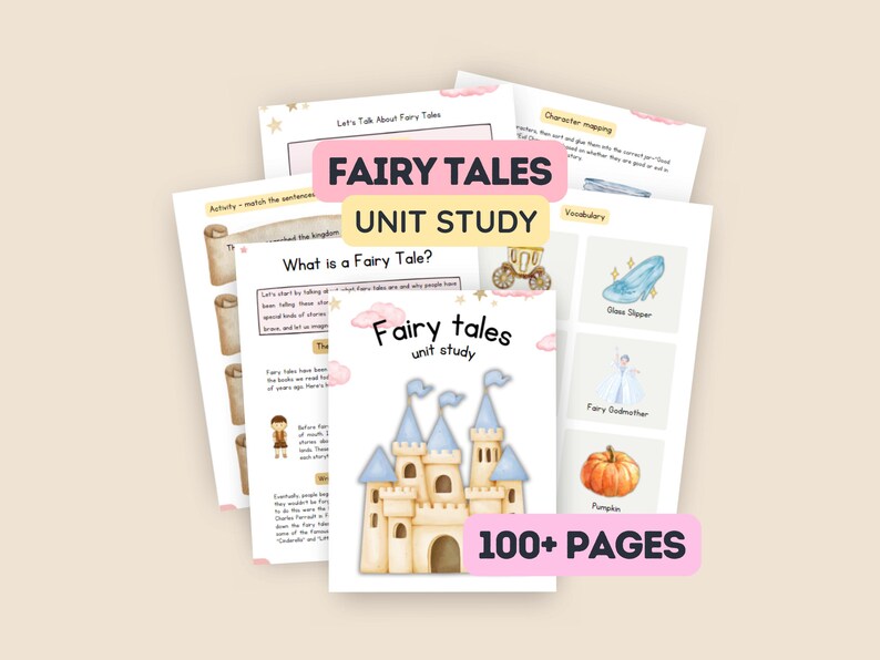 100+ Page Fairy Tale Unit Study | Printable Homeschool Curriculum ...