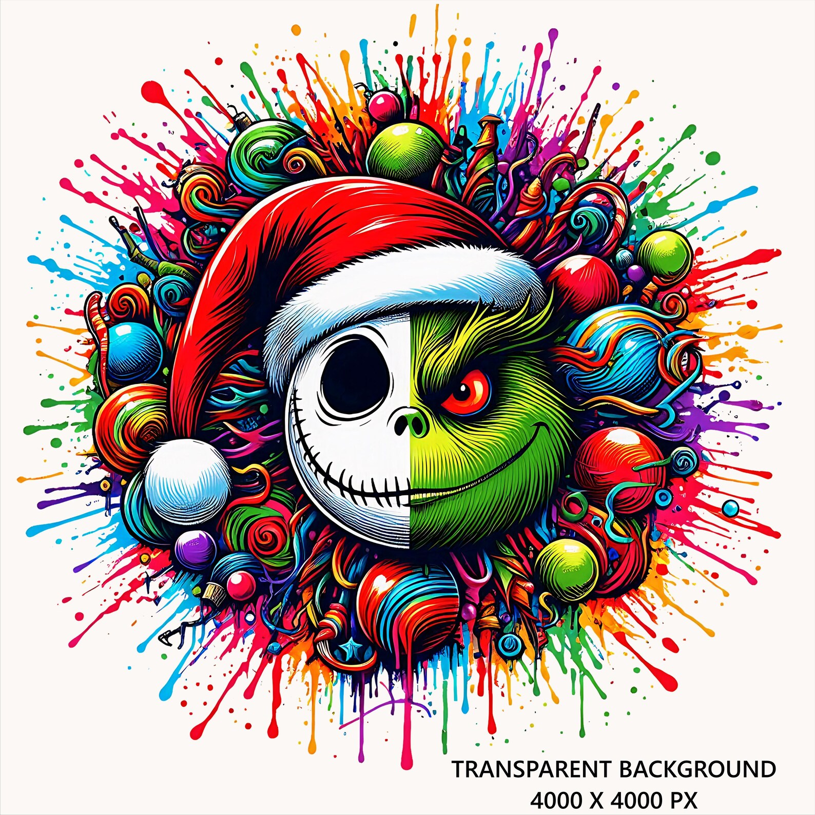 Grinch and Jack Skellington PNG , the Night Before Christmas PNG ...