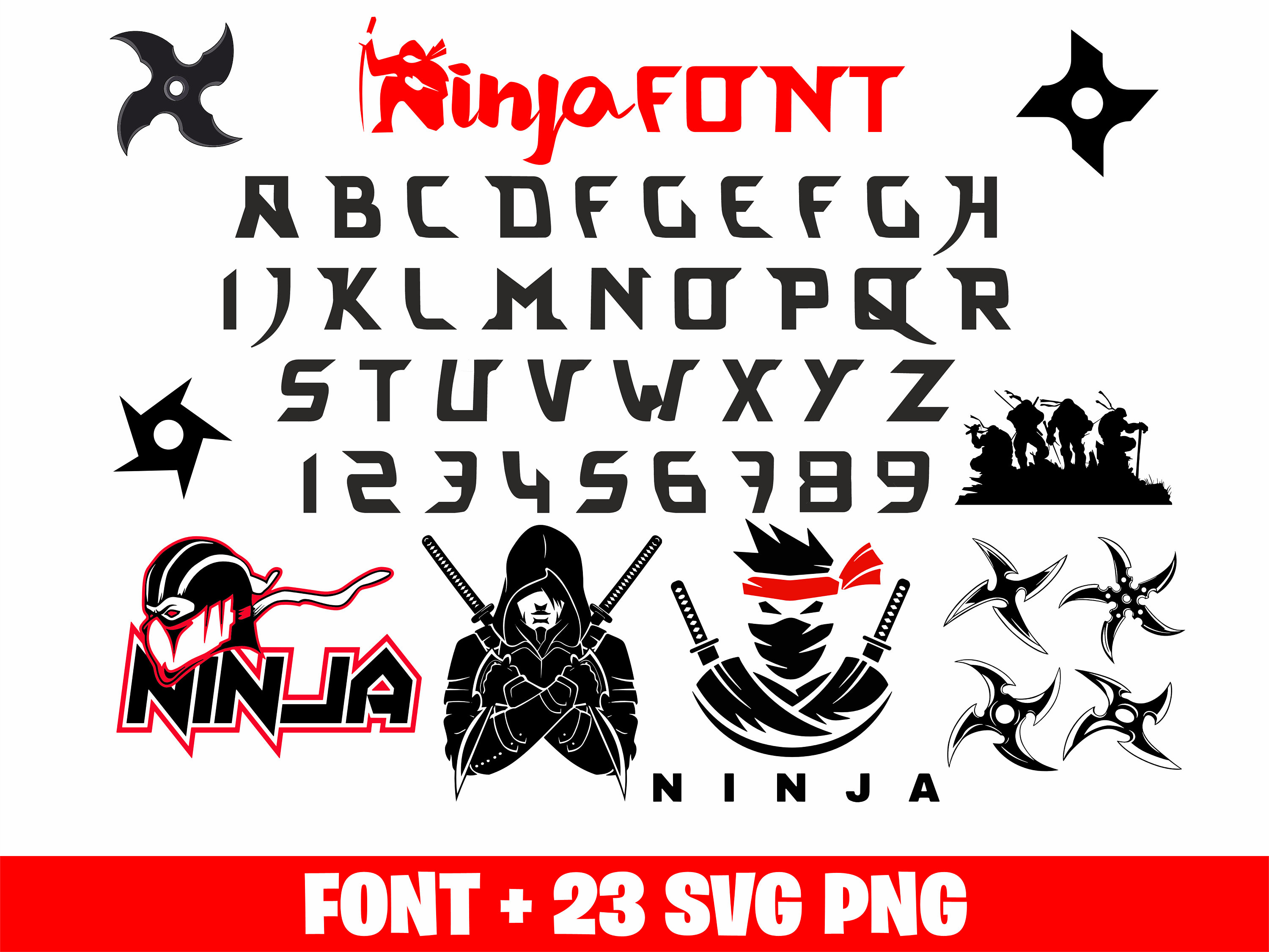 Ninja Svg, Ninja Party SVG, Ninja File for Cricut, Ninja Png, Cut Files ...