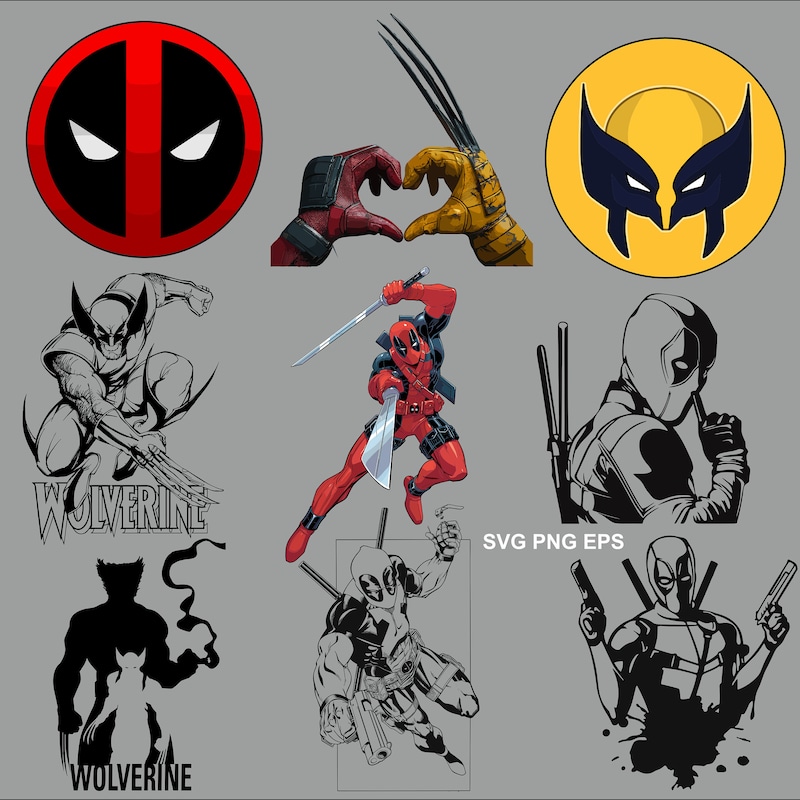 Deadpool & Wolverine Svg - Etsy