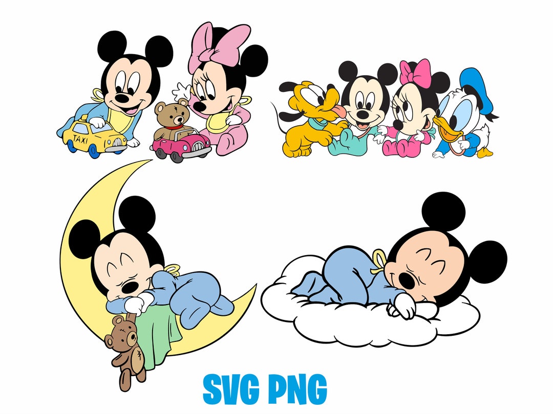 Baby Mickey SVG Bundle: Cricut & Silhouette Cut Files (instant Download ...