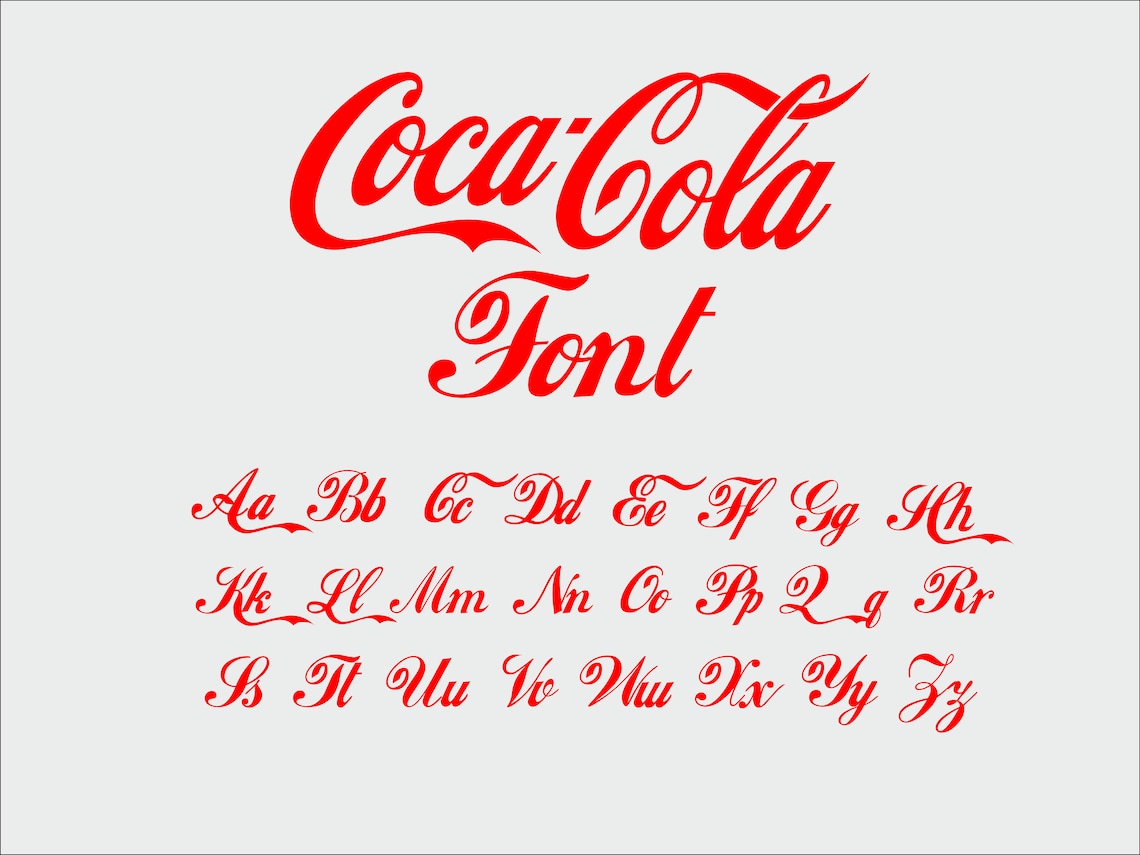 Coca Cola Alphabet SVG, Coca Cola Font, Coca Cola Clipart, Svg/png/ai ...