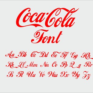 Coca Cola Alphabet SVG Font: Clipart, PNG/AI (instant Download) - Etsy
