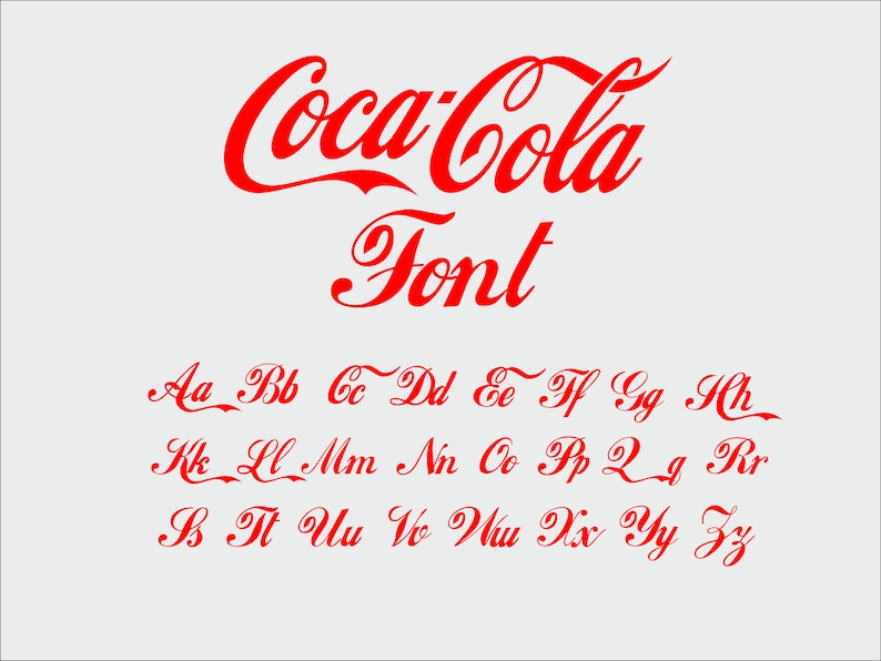 Coca Cola Alphabet SVG Font: Clipart, PNG/AI (instant Download) - Etsy