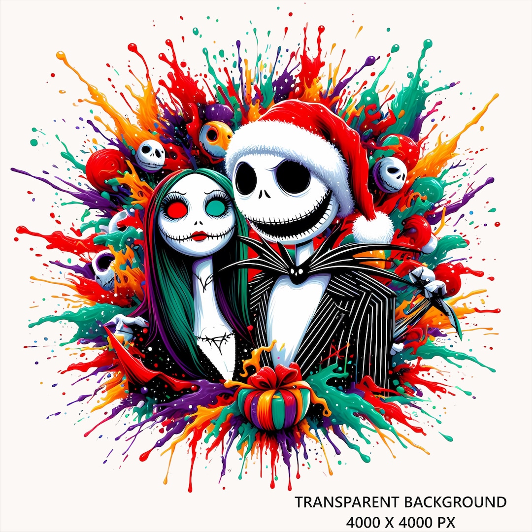 Jack and Sally Christmas PNG | Jack and Sally PNG | Jack PNG | Sally ...