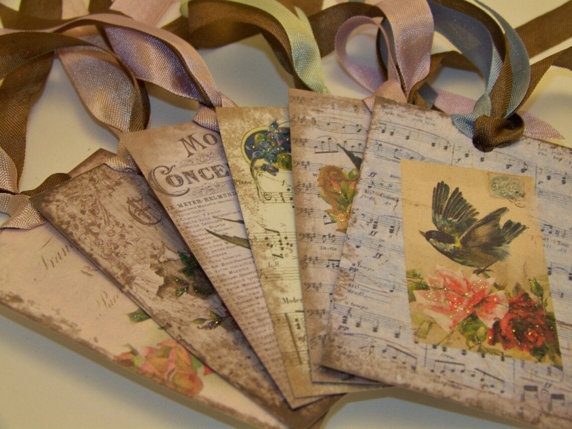 Bird Tags Set of 6 - Etsy