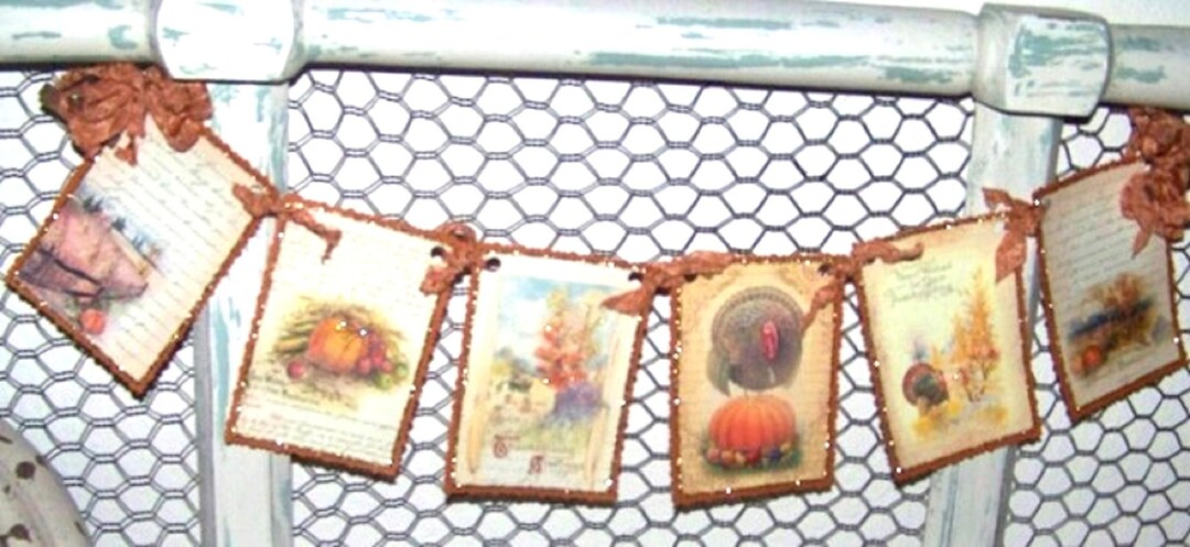 Thanksgiving Banner Autumn Banner Vintage Style Autumn Banner - Etsy