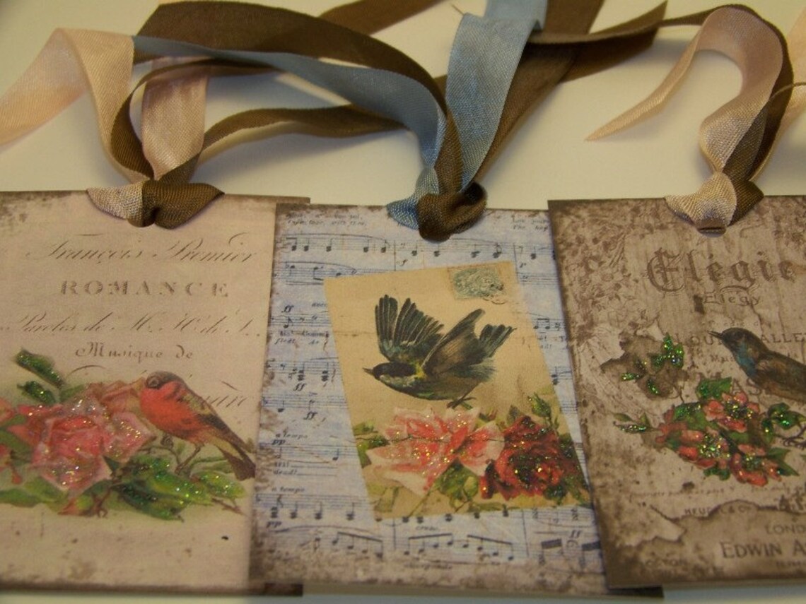 Bird Tags Set of 6 | Etsy