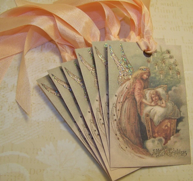 Christmas Tags Religious Christmas Tags Angel Tags Shabby - Etsy