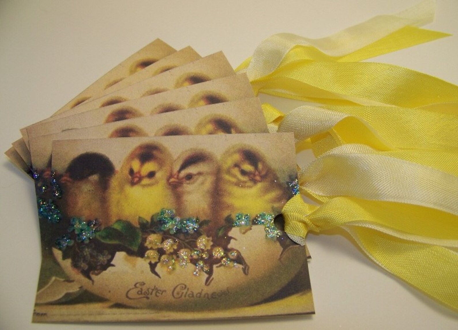 Easter Chick Tags Set of 6 - Etsy