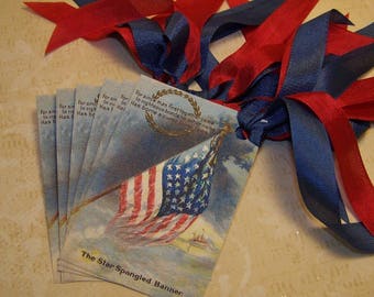Patriotic Name Tags 4th of July tags Patriotic labels Instant
