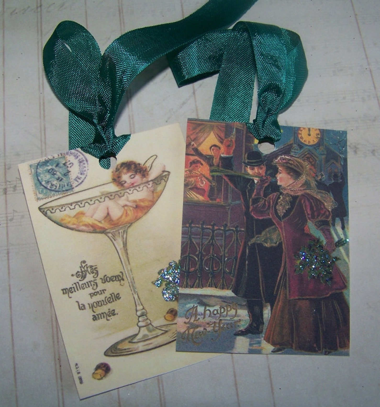 New Year Tags Vintage Style New Years Tags New Years Eve Party - Etsy