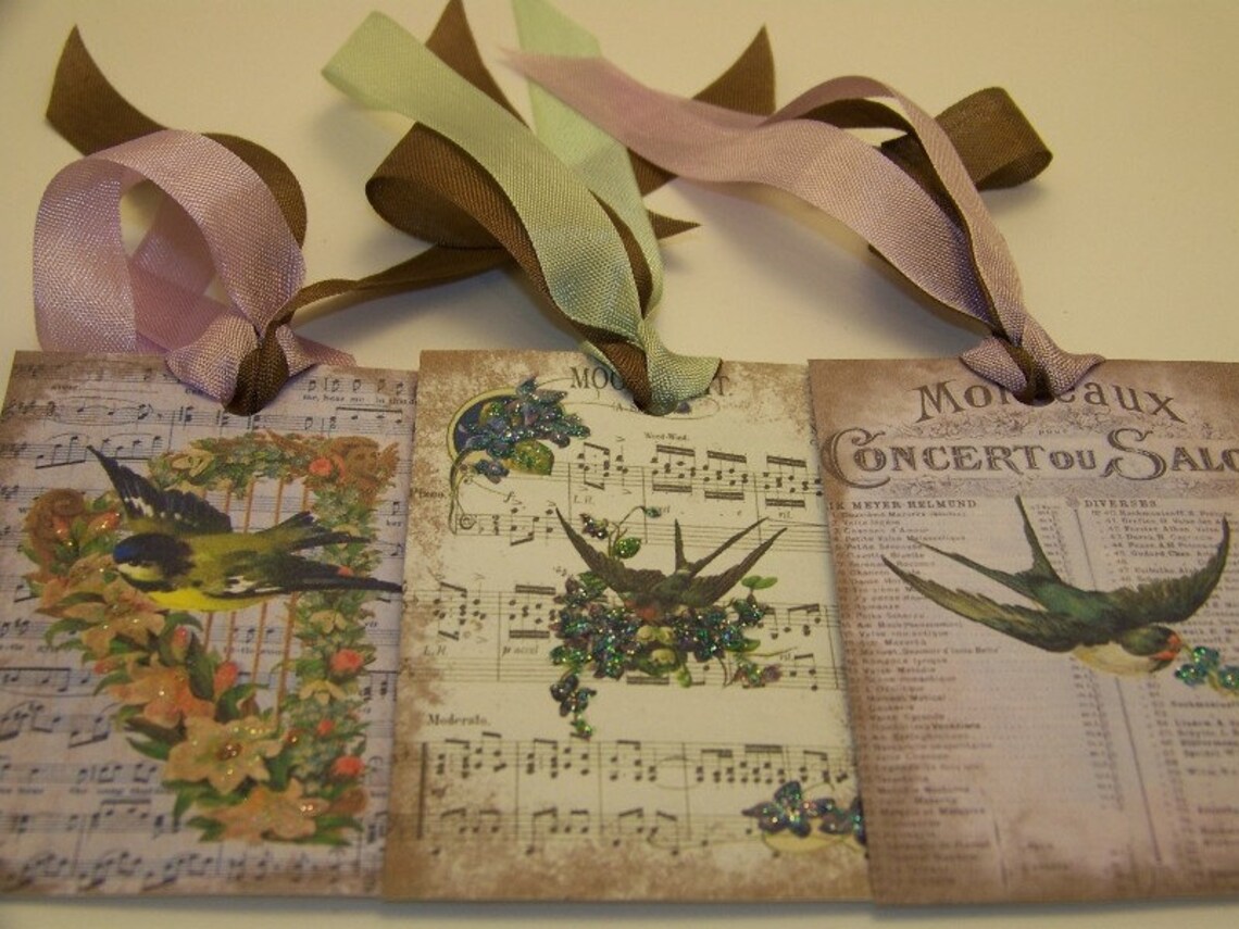 Bird Tags Set of 6 | Etsy