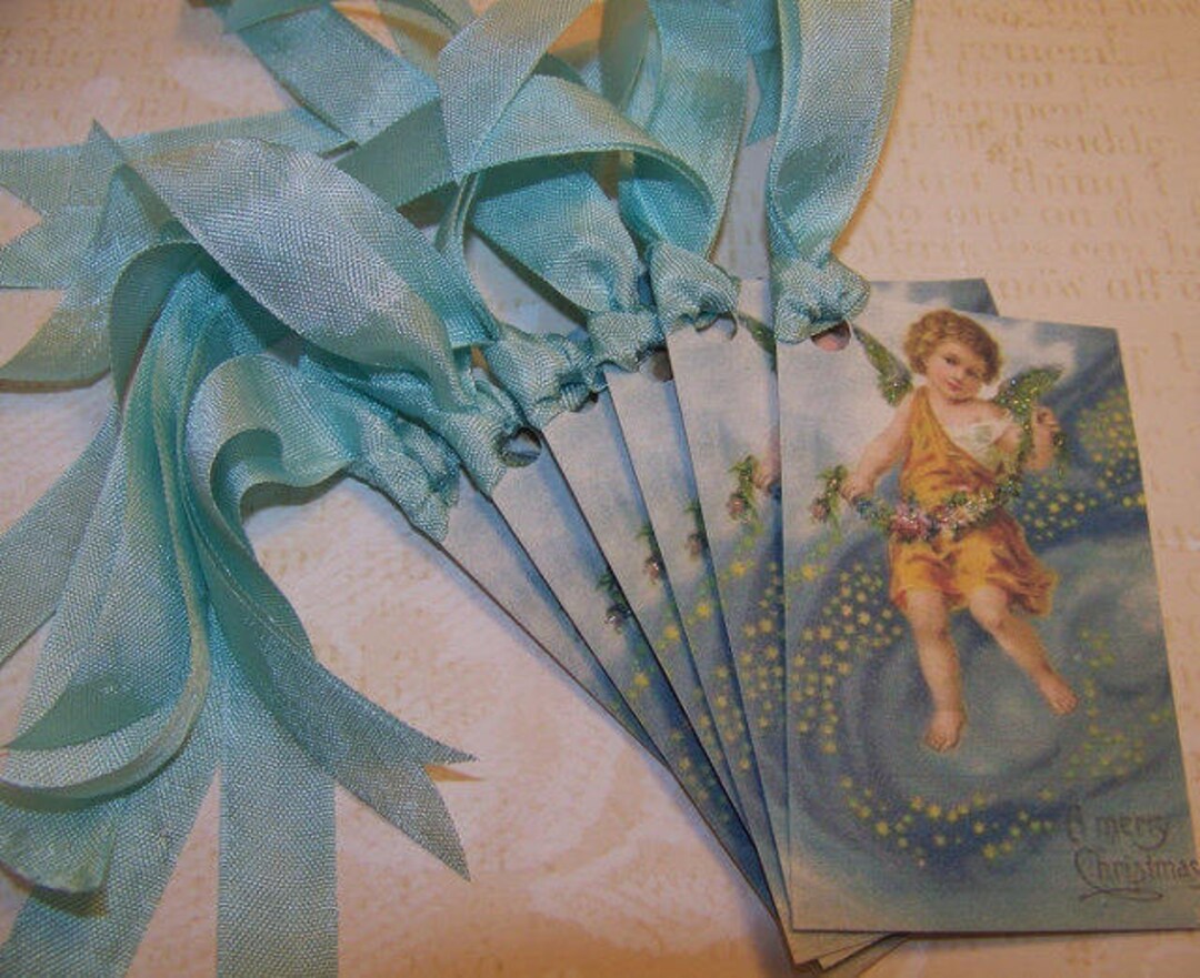 Christmas Tags Religious Christmas Tags Angel Tags Vintage Style Set of ...
