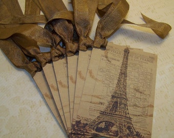 Eiffel Tower Tags Round Gift Tags Set of 10 - Etsy