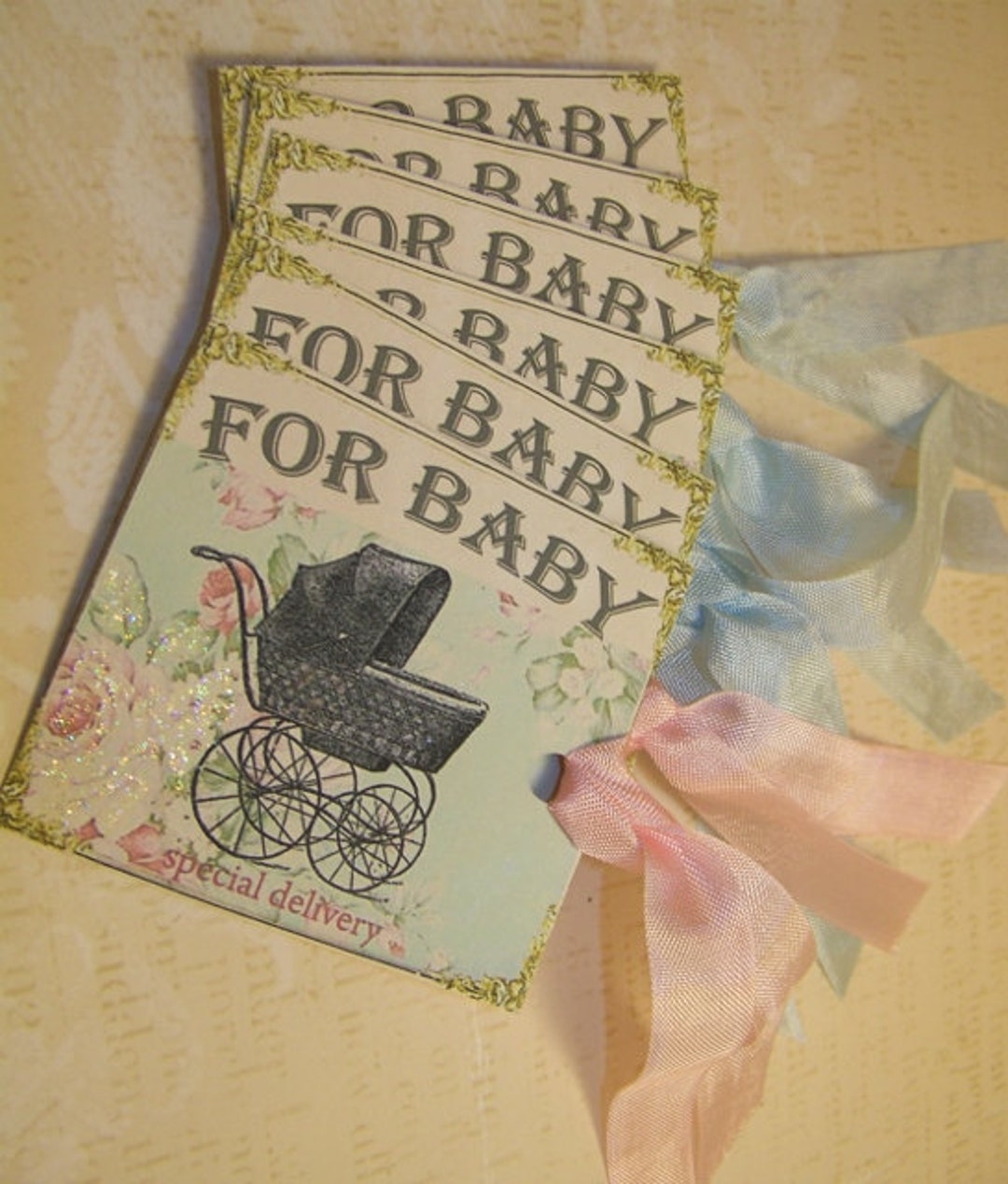 Baby Tags Baby Wish Tags Vintage Style Set of 6 or 9 - Etsy