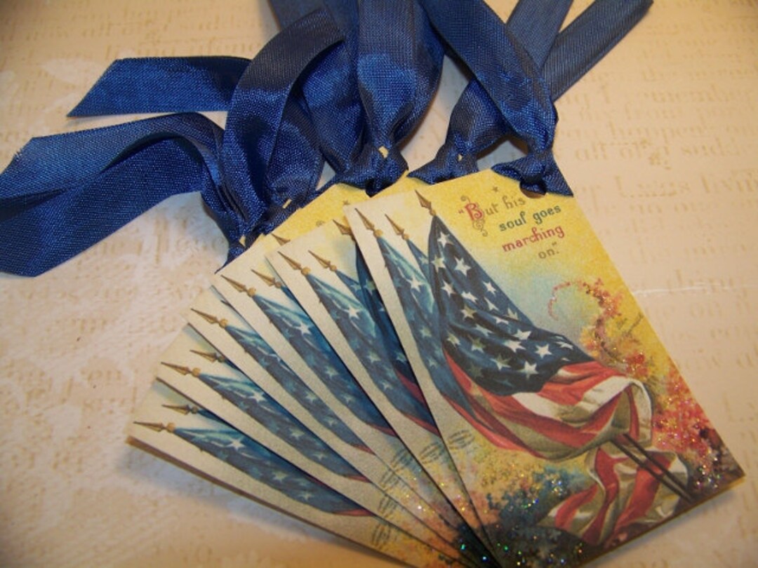 4th of July Tags Memorial Day Tags Patriotic Tags Red White and Blue ...