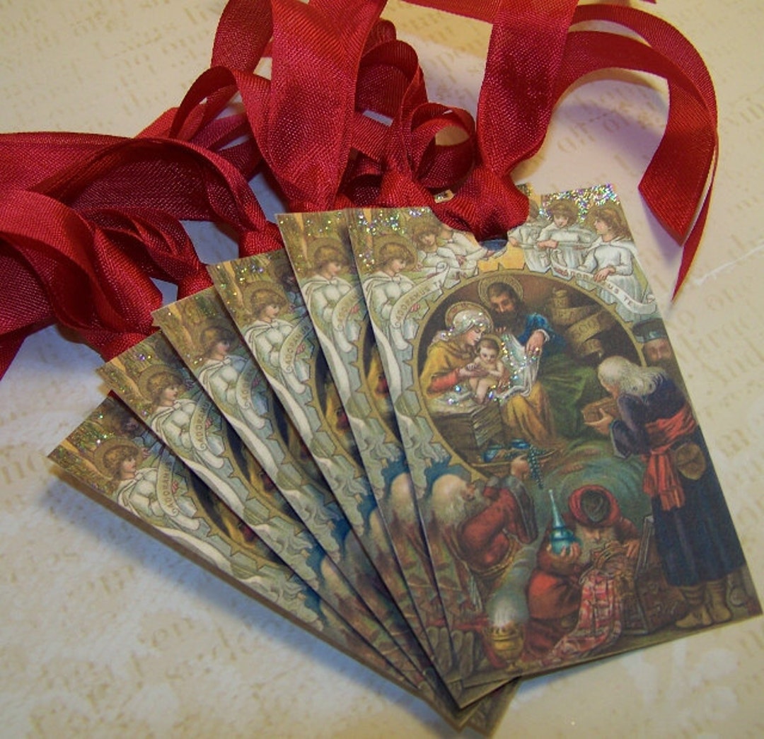 Christmas Tags Nativity Tags Religious Christmas Tags Jesus Mary Joseph ...