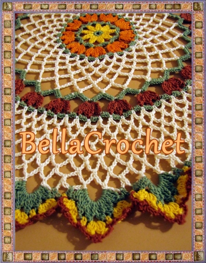 PDF Crochet Pattern: "turkey Tracks Doily" - Etsy
