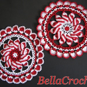 PDF Crochet Pattern: "peppermint Pinwheel Doily" - Etsy