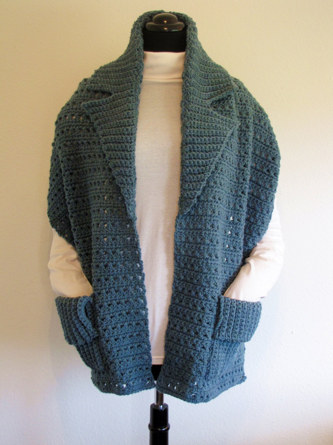 PDF Crochet Pattern -cozy Cuffed Cape - Etsy