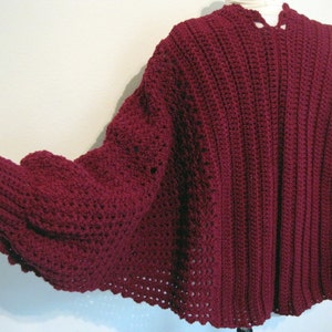 PDF Crochet Pattern -cozy Cuffed Cape - Etsy