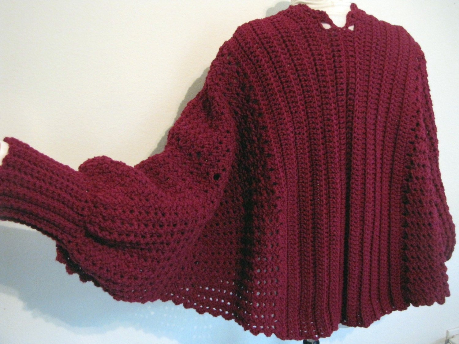 PDF Crochet Pattern -cozy Cuffed Cape - Etsy