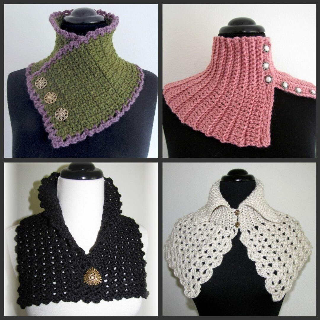 PDF Crochet Pattern Set- Quick and Easy Crocheted Scarflette Pattern ...
